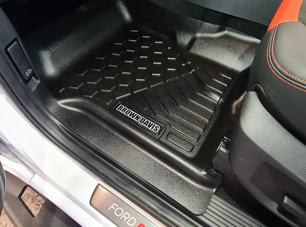 Ford Ranger Raptor Next-Gen (2022 to Present) – 4WD Floor Mats – Full Set – Brown Davis Online Store